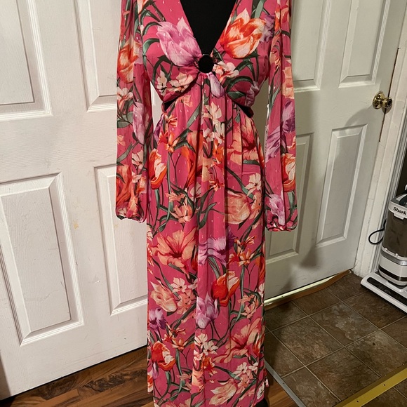 Sienna Rose | Dresses | Sienna Rose Pink Gown With Bishop Sleeves And ...
